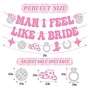 Man I Feel Like A Bride Banner Last Rodeo Bachelorette Party Decorations for Western Cowgirl Bridal Shower Wedding Party Supplies