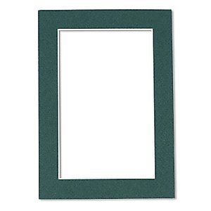 13x19 Mat Bevel Cut for 11x16 Photos - Acid Free Forest Green Precut Matboard - for Pictures, Photos, Framing - 4-ply Thickness