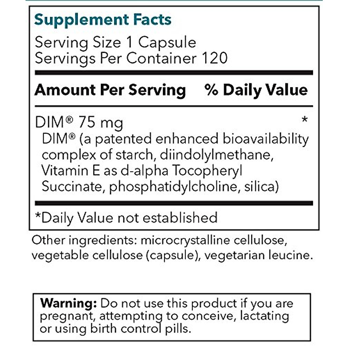 Energetic Nutrition DIMPRO - BioResponse DIM 75 mg, 120 caps - 1 Bottle