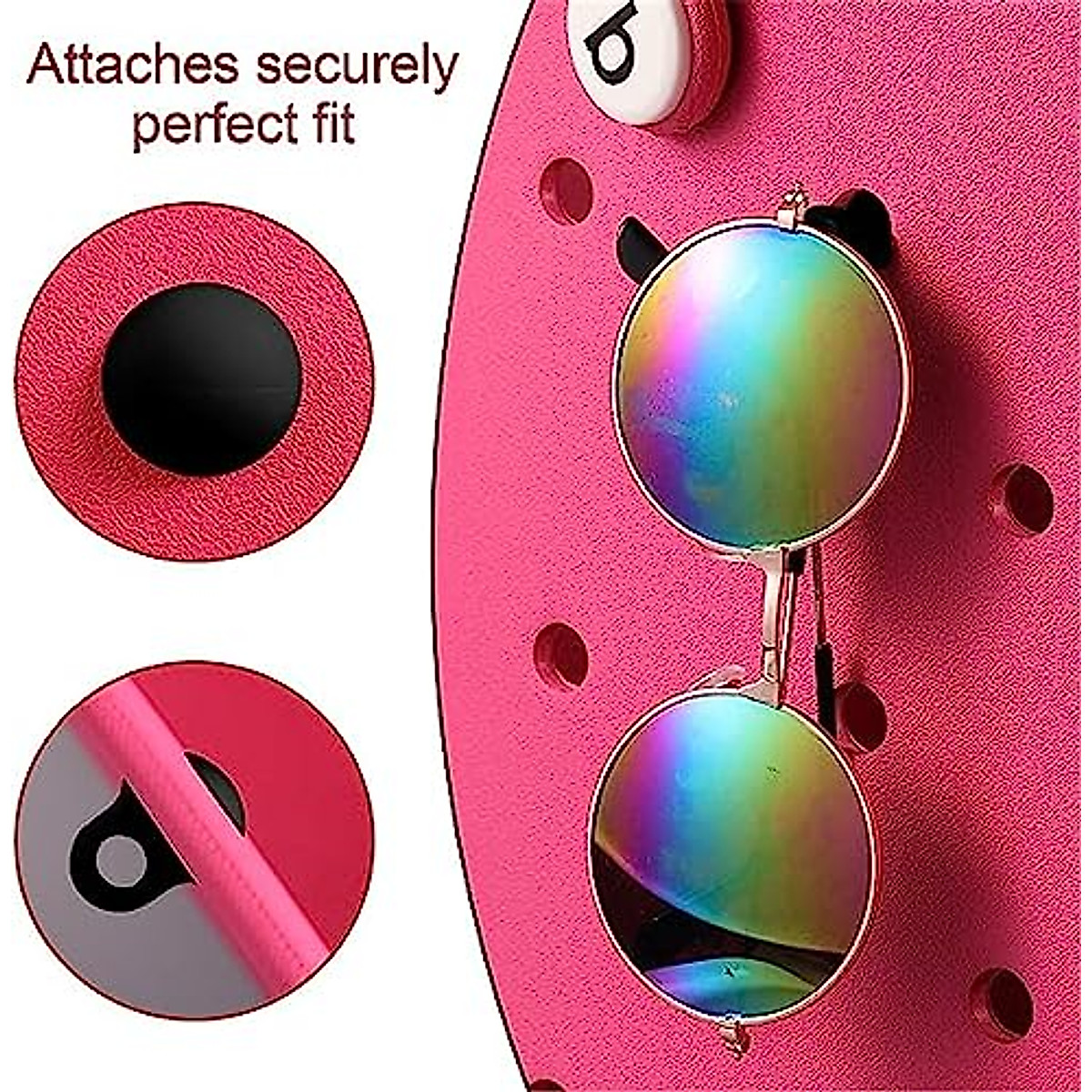 ThuroLeo 4 Packs Hooks Accessories for Bogg Bags,Hat Cap Hang Charms Phone Waterproof Case Key Sunglass Lipstick Wallet Hanger Set,Women Beach Bags Vacation Travel Necessities Women Gift (White)