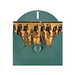 QHWLR Women In Ancient Egypt Print Greeting Card For Birthday Wedding Party Invitation Appreciation Cards For