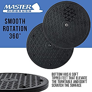 Master Airbrush Smooth Rotating 7.5 in. Diameter Turntable - for Hobby Spray Booths, Airbrushing Projects, Cake Decorating, Rotating TV or Monitor and More