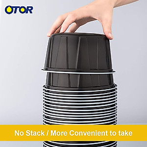 OTOR 12oz Meal Prep Food Container Sets with Airtight Deli Container Lids Bento box Lunch boxes take away 40 Sets food storage Two-color process Stackable Reusable BPA Free