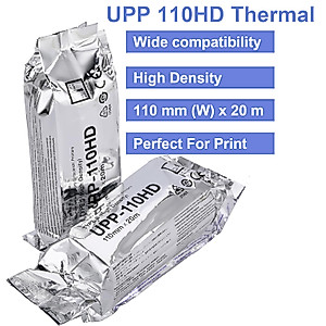 UPP-110HD High Density Ultrasound Paper, Replacement for UPP-110HD, 110 mm x 20m Thermal Print Film/Media 5 Rolls