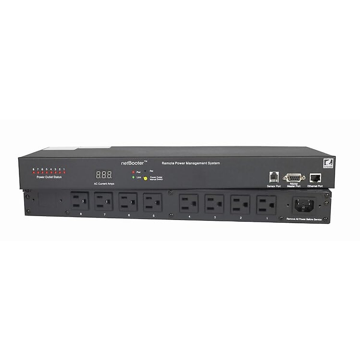 Synaccess NP-0801DU Remote Power 8 Switched PDU, TUV Listed, Designed and Supported in USA. Control Via Web, Telnet, USB Serial Port.