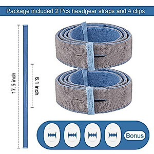 Replacement Headgear Straps for ResMed Airfit P10 Nasal Pillow Mask Holder Included 2 Super Elastic Straps & 4 Adjustment Clips