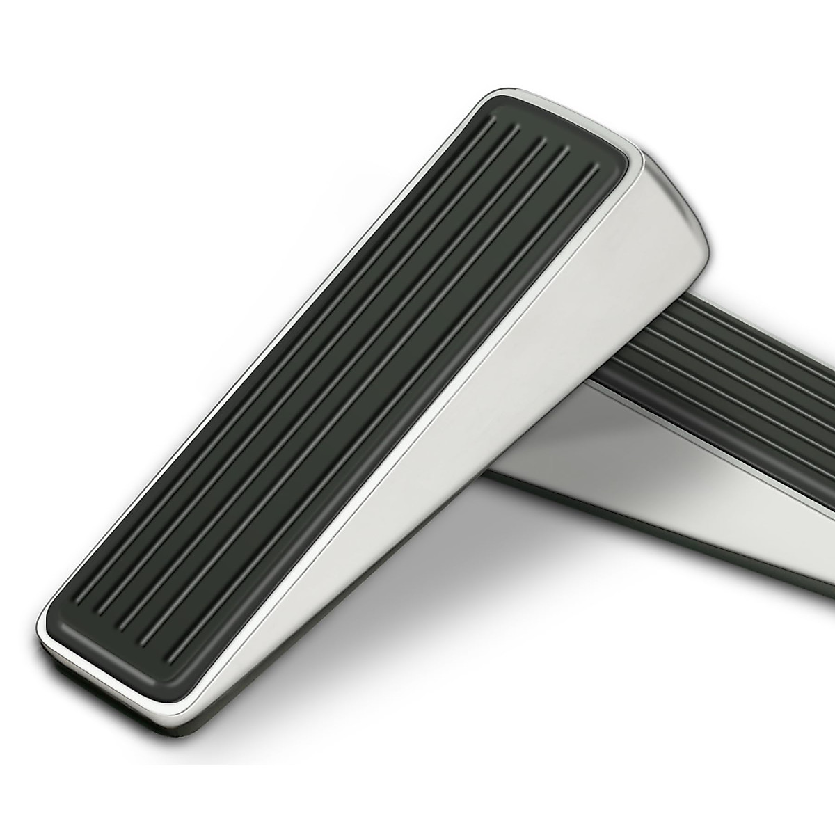 Door Stopper 2 Packs, Door Stoppers for Bottom of Door, Door Wedge Made of Premium Metal & Rubbers, Door Stops Security, Doorstop with 2 Rubber Wall Protector