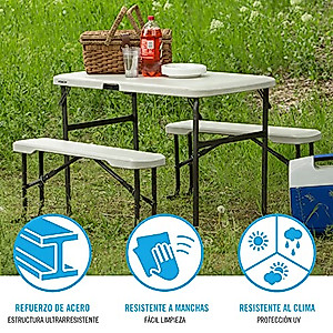 Lifetime 80352 42" (Almond) Recreation Set Folding Table, 42 inch