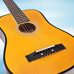 CNBLUE Acoustic Guitar Beginner Dreadnought Acoustic Guitar 30 inch Kids Guitar 1/2 Size Mini Guitar Folk Small Guitar Steel Strings With Gig Bag yellow