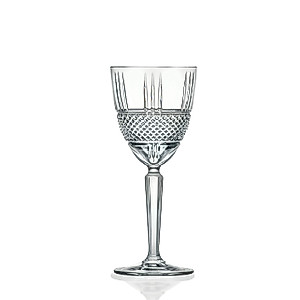 Goblet, White Wine Crystal Glass, Water Glass, Stemmed Glasses, Set of 6 Goblets, 8 oz, Beautifully Designed, by Barski, Made in Europe