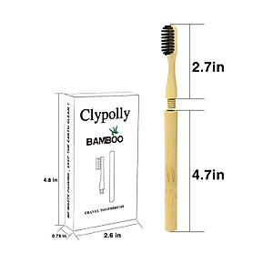 Clypolly Soft Bristle Travel Folding Toothbrush Kit,Small Size Portable Camping Travel Accessories Reusable Handle + Replaceable Brush Head