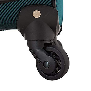 U.S. Traveler Aviron Bay Expandable Softside Luggage with Spinner Wheels, Teal, Carry-on 22-Inch