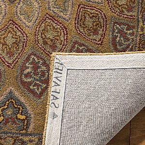 SAFAVIEH Heritage Collection Area Rug - 6' x 9', Light Brown & Grey, Handmade Traditional Oriental Wool, Ideal for High Traffic Areas in Living Room, Bedroom (HG914A)