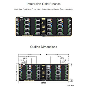 Waveshare 4xPorts Quad GPIO Expander Supports USB External Power Supply for Raspberry Pi Pico Series Motherboard