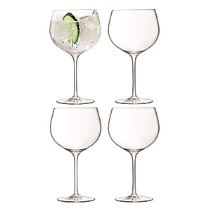 LSA International Balloon Gin and Tonic Glasses 23 oz, Set of 4, Luxury Elegant Modern Cocktail Drinking Glassware