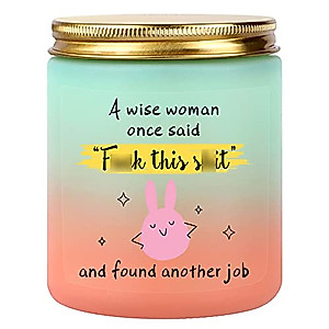 SOGLIM Scented Candle - Inspirational Gifts for New Job, Gift for Coworker Leaving for New Job - Employee Appreciation Gift Going Away Gift for Coworker - Congratulation Coworker Leaving New Job Gifts