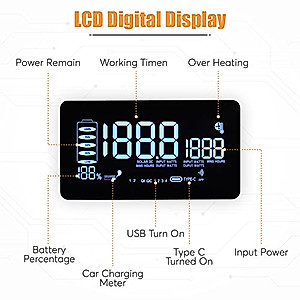 Portable Power Station - Muliti-Functional High Output Lithium Charging Bank with (2X 110 AC Output/ 12V DC) - Includes Wireless Charger 4X USB Ports - LCD Display - 3 LED Modes - 500W Battery Backup