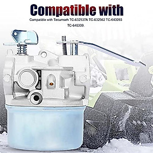 QAZAKY Carburetor Compatible with Tecumseh 632537 632537A 632561 632562 640093 640309 TC-640093 TC-640309 HSK845 HSK850 TH139SA TH139SP 8204E 8221E 8221F 8222E 8327D 8344F 8702D MFG 5278 1446 1540