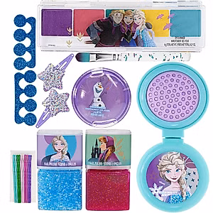 Disney Frozen - Townley Girl Fashion Chain Bag with Peel- Off Nail Polish, Eyeshadow, Hair Accessories, Hair Brush and More, with Rainbow Chain for Girls, Ages 3+