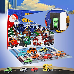 Juegoal 24 Pieces Pull Back Cars and Trucks Toy Vehicles Set for 3-6 Year Old Toddlers Kids, Kids Party Favors, Stocking Stuffers, Easter Party Favors Gifts Presents Toys, Perfect for Boys and Girls