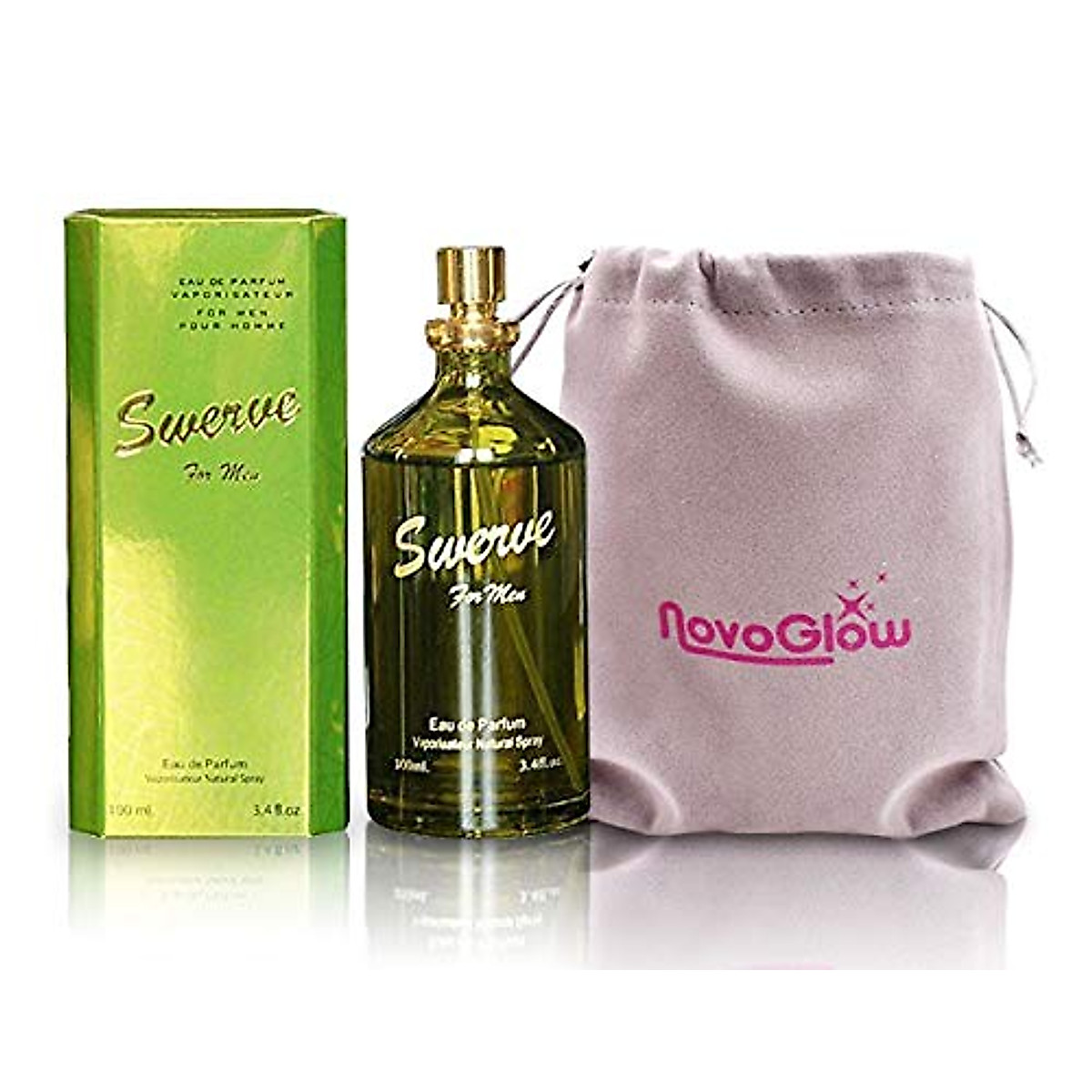 SWERVE- Eau De Parfum Spray Perfume, Fragrance For Men- Daywear, Casual Daily Cologne Set with Deluxe Suede Pouch- 3.4 Oz Bottle- Ideal EDP Beauty Gift for Birthday, Anniversary
