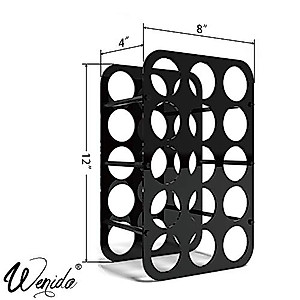 Vinyl Storage Holder Wenida Multiple Holes Large Capacity Acrylic Vinyl Rolls Organizer Tower Rack with Installation Tools for Craft Room