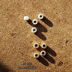 NOAHWOOD Fingerboards PRO Parts Handmade wheel (Anti-fake Black LOGO can be erased) White ii 4 Pcs