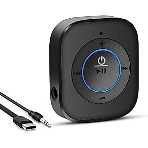 Friencity Bluetooth 5.3 Receiver for Speaker, Bluetooth Audio Receiver Adapter for Car Stereo Home Stereo Amp Wired Headphones, Hi-Fi Music Wireless AUX Adapter with 3.5mm RCA Jack, 20H Playtime