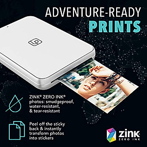Lifeprint Ultra Slim Printer | Portable Bluetooth Photo, Video & GIF Instant Printer with Video Embed Technology, Editing Suite & Social App for iOS and Android | 2x3 ZINK Zero Ink Sticky-Back Film