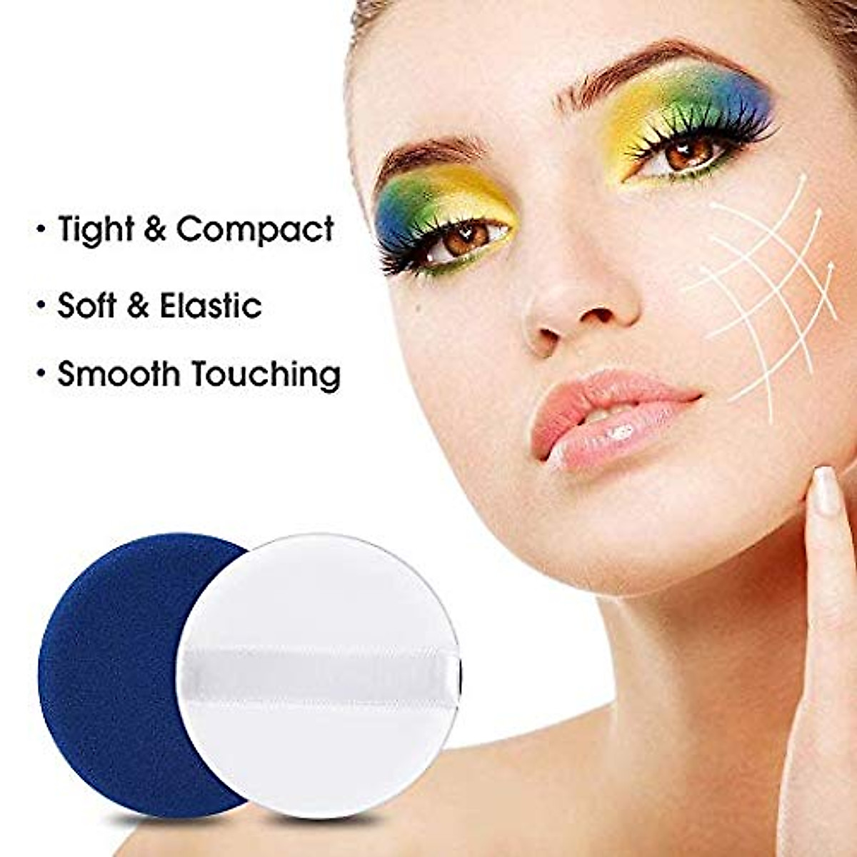 10/20 pack Ultra-Soft Makeup Foundation Sponge Air Cushion Powder Puff for Applying BB Cream, Liquid Cream, Shading Loose Powder (10pack blue)