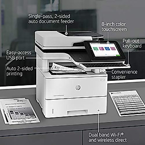 HP LaserJet Enterprise MFP M528z Wireless Monochrome All-in-One Printer with built-in Ethernet & 2-sided printing (1PV67A)
