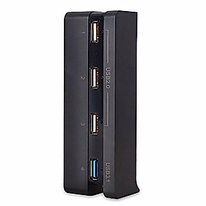 OSTENT Extend 4 USB Hub 2.0 & 3.0 Adapter for Sony PS4 Slim Console Video Games