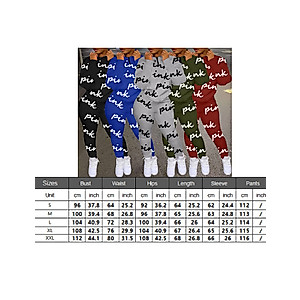 JYAOVO Women's Letter Print 2 Piece Outfits Zipper Collar High Neck Long Sleeve Sweatshirt and Long Pants Set Tracksuit