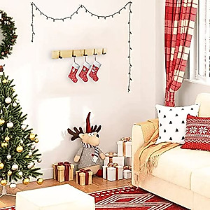 Potaosey Wood Wall Coat Rack, Wood Wall Mounted Coat Rack with 5 Hook,Folding Solid Bamboo Wood for Wall Hooks Rack for Bathroom,Bedroom,Entryway,Coat,Hat