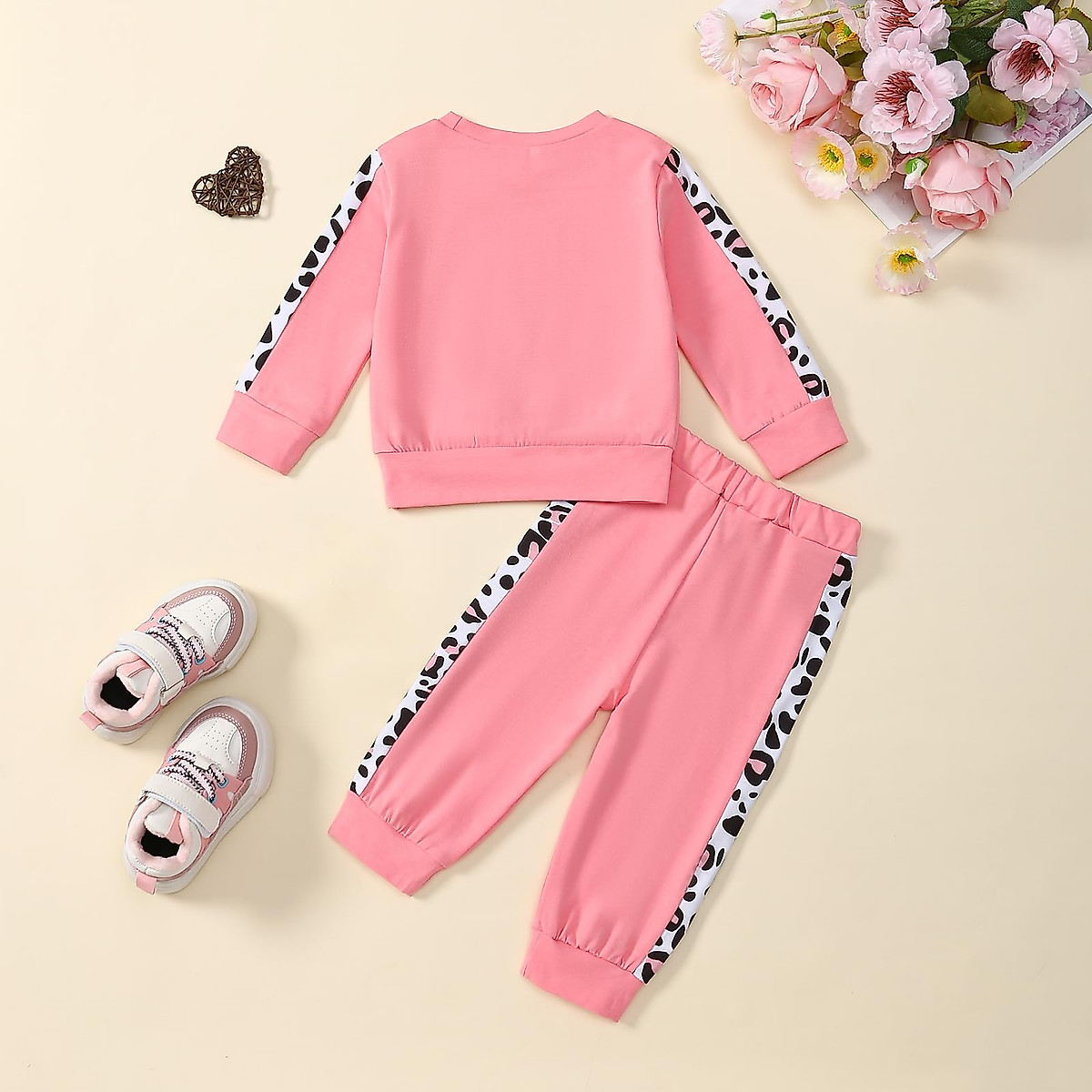 Jeinxcn Toddler Little Girl Clothes Long Sleeve T-Shirt Tops Pants Outfits Set 3-4T