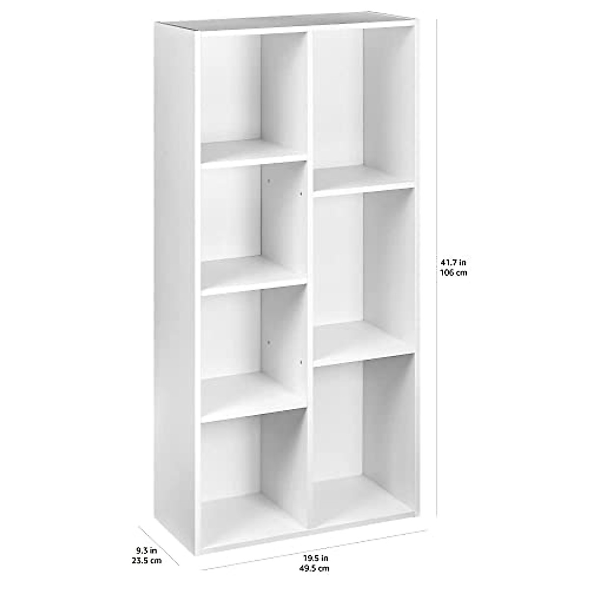 Amazon Basics 7-Cube Organizer Bookcase, White