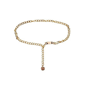 Verdusa Women's Chunky Waist Chain Belt Adjustable Body Link Gold one-size