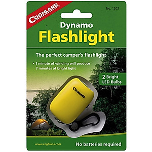 Coghlan's Dynamo Flashlight LED Hand Crank Emergency Light w/Clip (2-Pack)