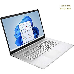 HP 2022 Latest Laptop - 12th Gen Inter Core i7-1255U - 17.3" Diagonal, HD+ (1600 x 900) - Touch - 32GB DDR4 - 1TB PCIe NVMe SSD - Backlit Keyboard - WiFi 6 - HDMI1.4b - Webcam - Windows 11 Home