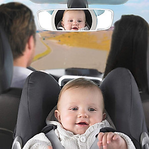 MEIYIN Car Baby Rearview Mirror Mini Wide View Rear Adjustable Safety Seat Back Mirrors Headrest for Kids Cars Accessories