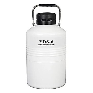 Portable 6L Liquid Nitrogen Storage Tank Static Cryogenic Container with Straps