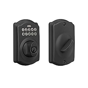 SCHLAGE BE365 CAM 622 Keypad Electronic Deadbolt, Matte Black