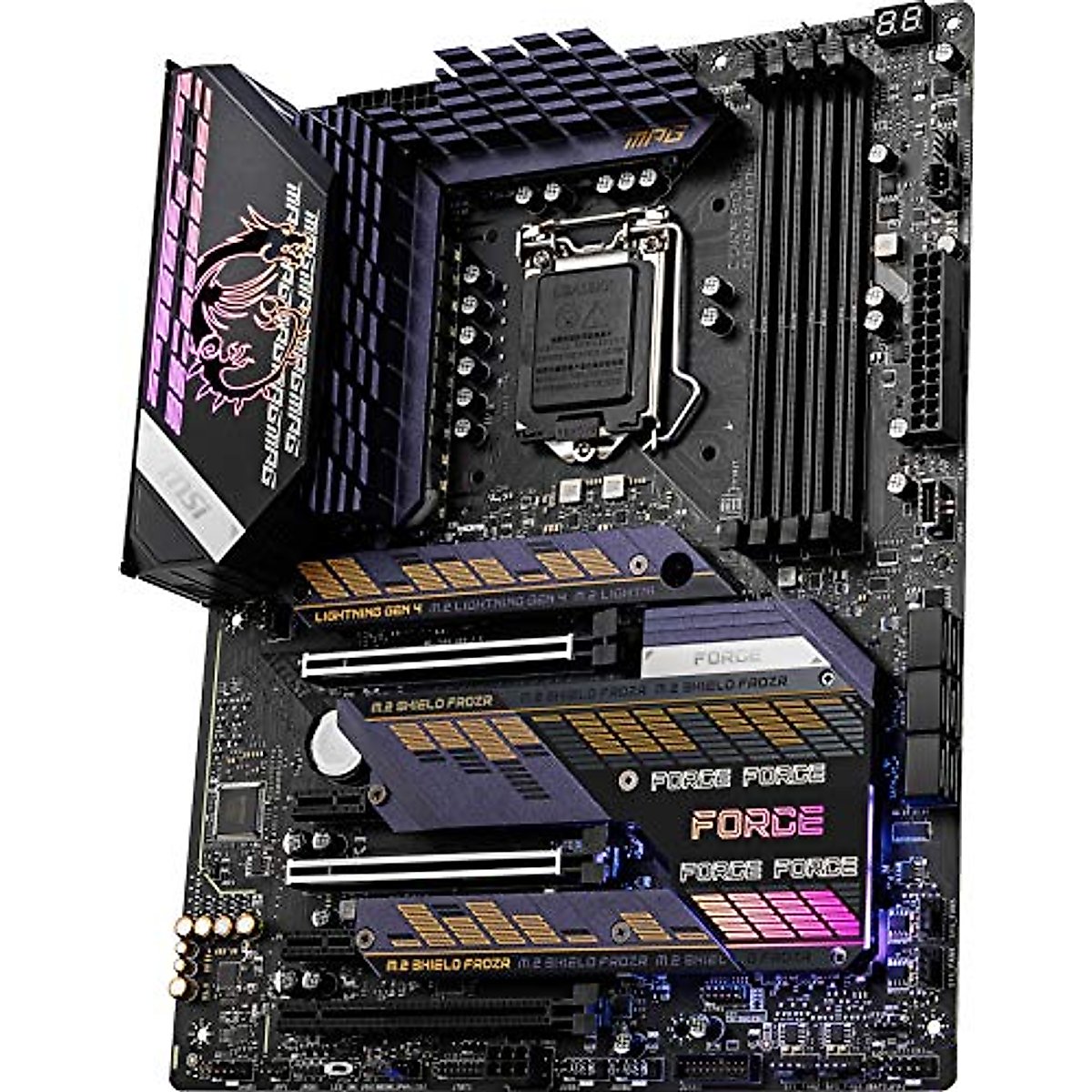 MPG MPG Z590 Gaming Force Gaming Motherboard (ATX, 11th/10th Gen Intel Core, LGA 1200 Socket, DDR4, PCIe 4, CFX, M.2 Slots, USB 3.2 Gen 2, DP/HDMI, Mystic Light RGB)