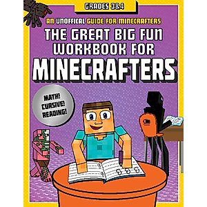 The Great Big Fun Workbook for Minecrafters: Grades 3 & 4: An Unofficial Workbook
