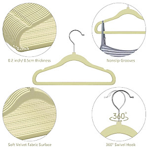 Kids Velvet Hangers, Velvet Baby Hangers Kids Felt Hangers Toddler Velvet Hangers (Black 30Pack)