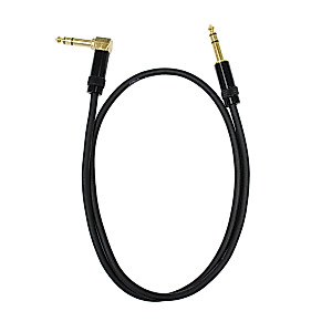 Audio 2000s E26103 1/4" TRS Right Angle to 1/4" TRS 3 Feet Cable