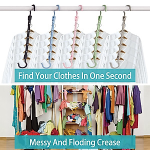 Closet Organizers and Storage 15 Pack Sturdy Space Saving Hangers for Clothes Dorm Room Essentials Smart Two Uses Hanging Closet Organization Hanger