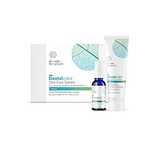 Biocidin Dentalcidin Oral Care System - Fluoride Free Toothpaste + Mouth Wash to Support Gum Health, Gentle Teeth Whitening & Biofilm Plaque Removal - for Adults & Kids
