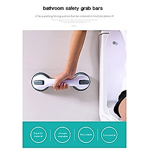 Aladding Shower Handle -12 inch Bathroom Rod, Handles Suction, Grab bar,Over-Blue Lock Safety Suction Cup, Elderly Handle, Auxiliary Supplies（2pcs）, hk-7