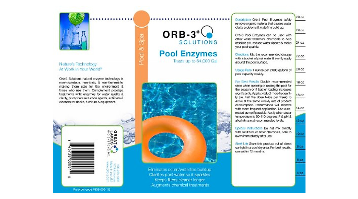 Orb-3 Pool Enzymes: Sparkling Clean Water Solution
